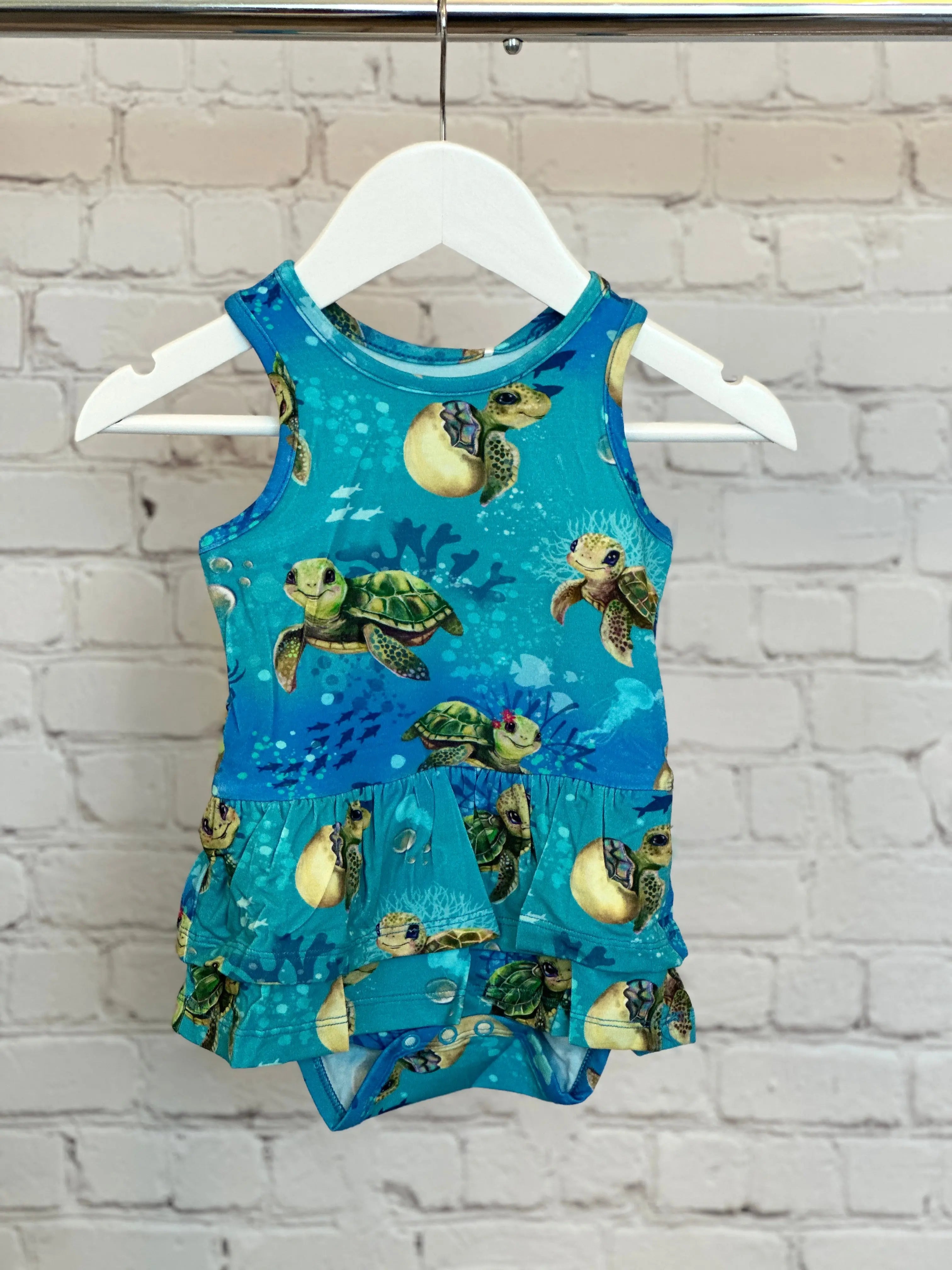 Sea Turtles Tank Twirl Bodysuit – Pure Bambinos